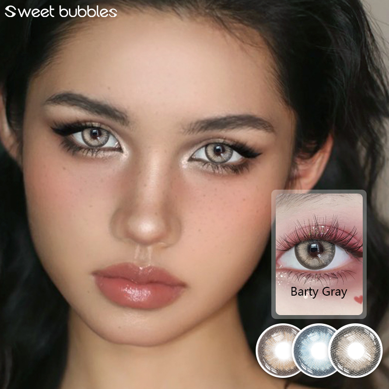 Sweet Bubbles Contact Lens Lense Ballet Gray Brown Eyes Yearly Use ...