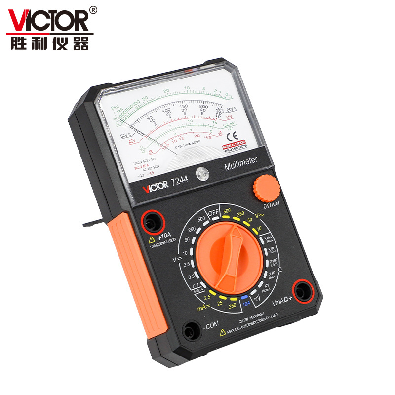 VICTOR 7244 Analogue Analog Multimeter Portable MULTITESTER Electrical ...
