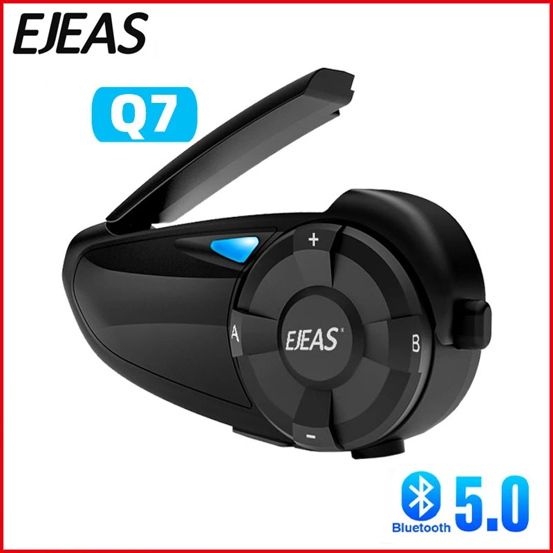 EJEAS Q7 Motorcycle Helmet Bluetooth Wireless Intercom Headset ...