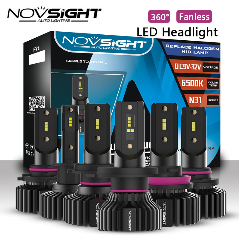 Novsight F06 H4 Car LED Headlight 100W 6000K | Shopee Philippines