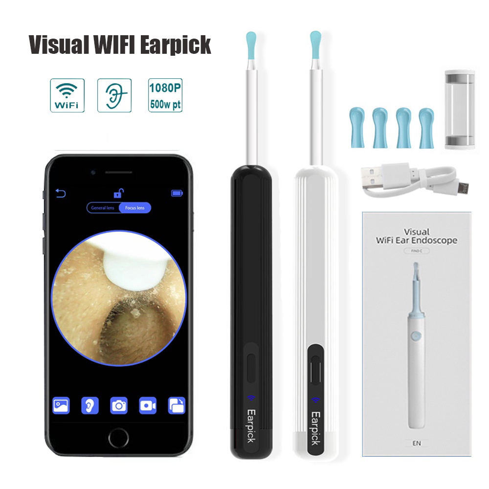 Wireless Smart Vision Ear Cleaner Otoscope Ear Wax Removal Tool with ...