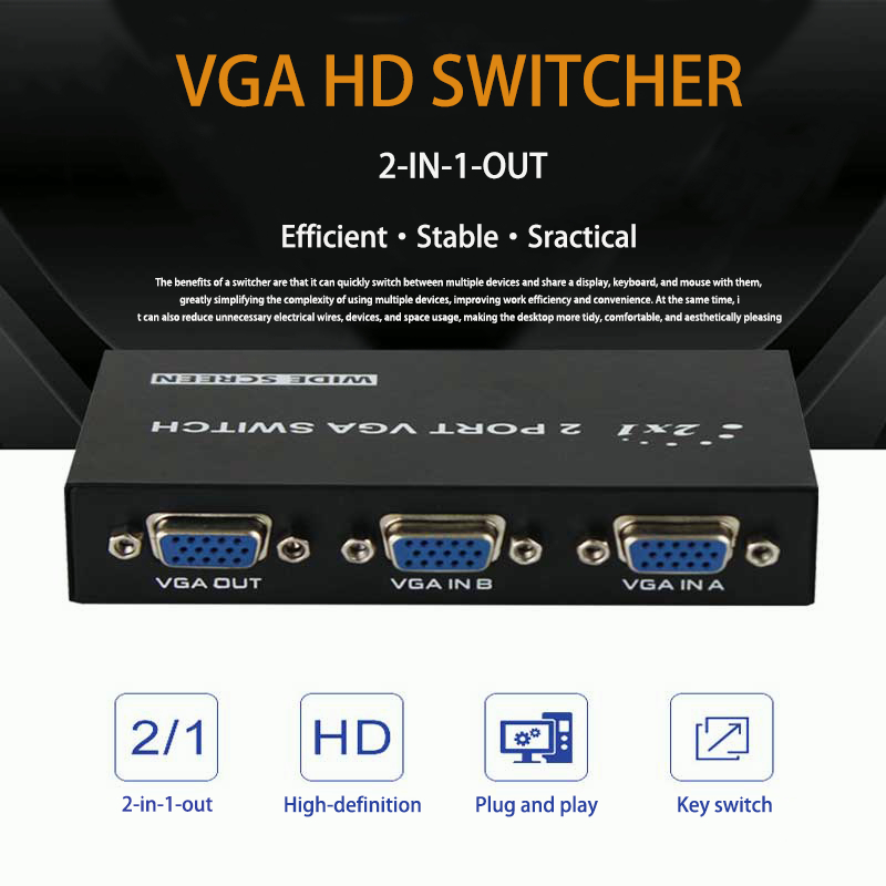VGA switch | 2X1 4X1 switch VGA 1080P high-definition screen extender ...