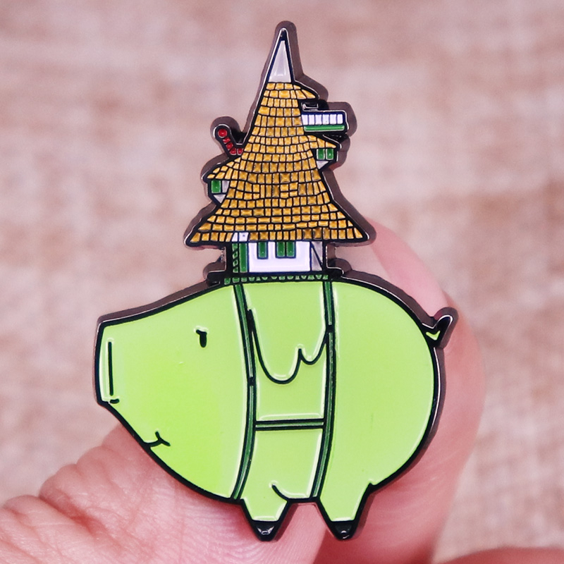anime Nanatsu no Taizai enamel pin big green pig Hawk Mama badge brooch ...