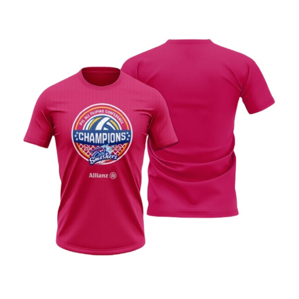 Creamline Cool Smashers PVL Tee Shirt Pink Team Logo Round Neck Jersey ...