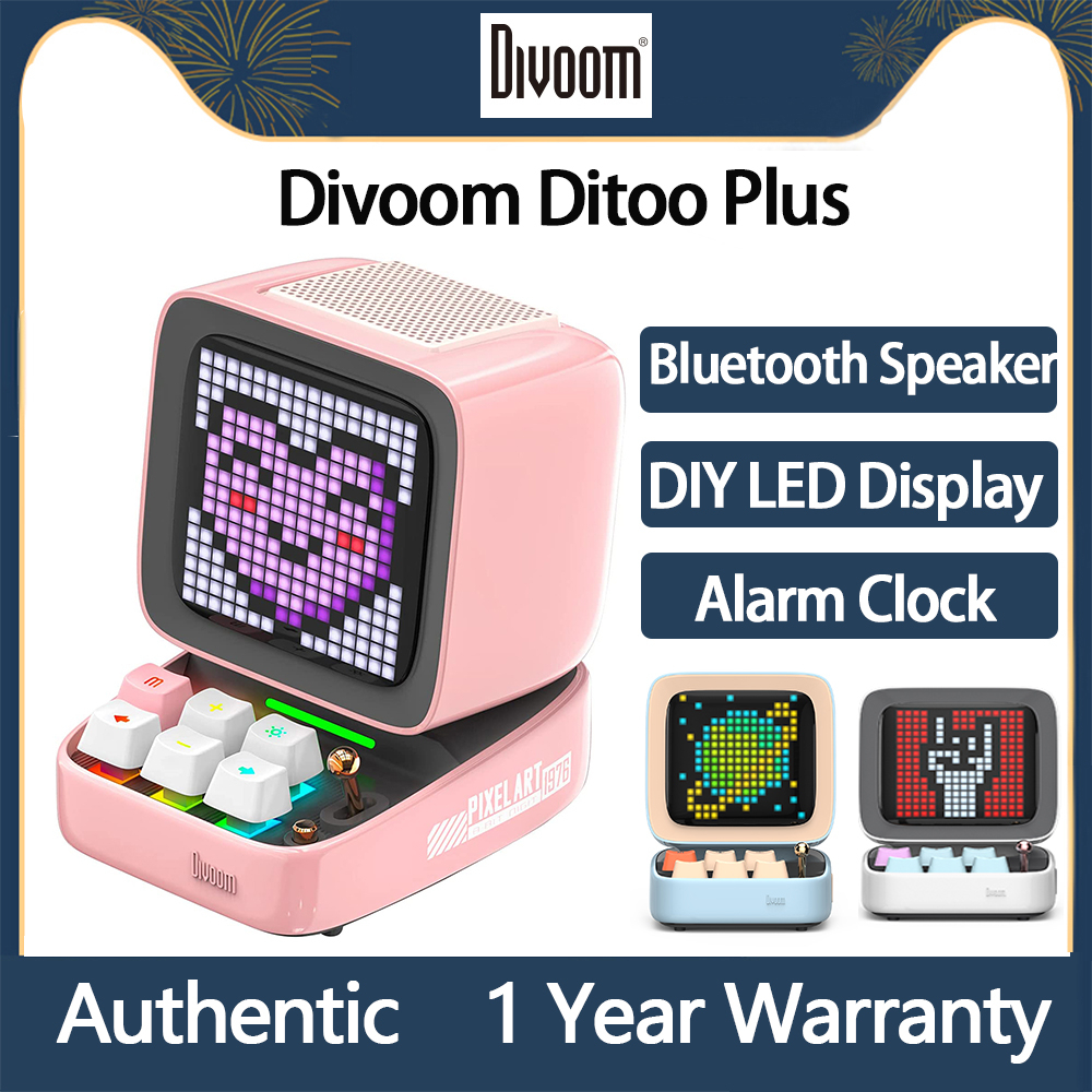 Original Divoom Ditoo Plus Retro Pixel Art Bluetooth Portable Speaker ...