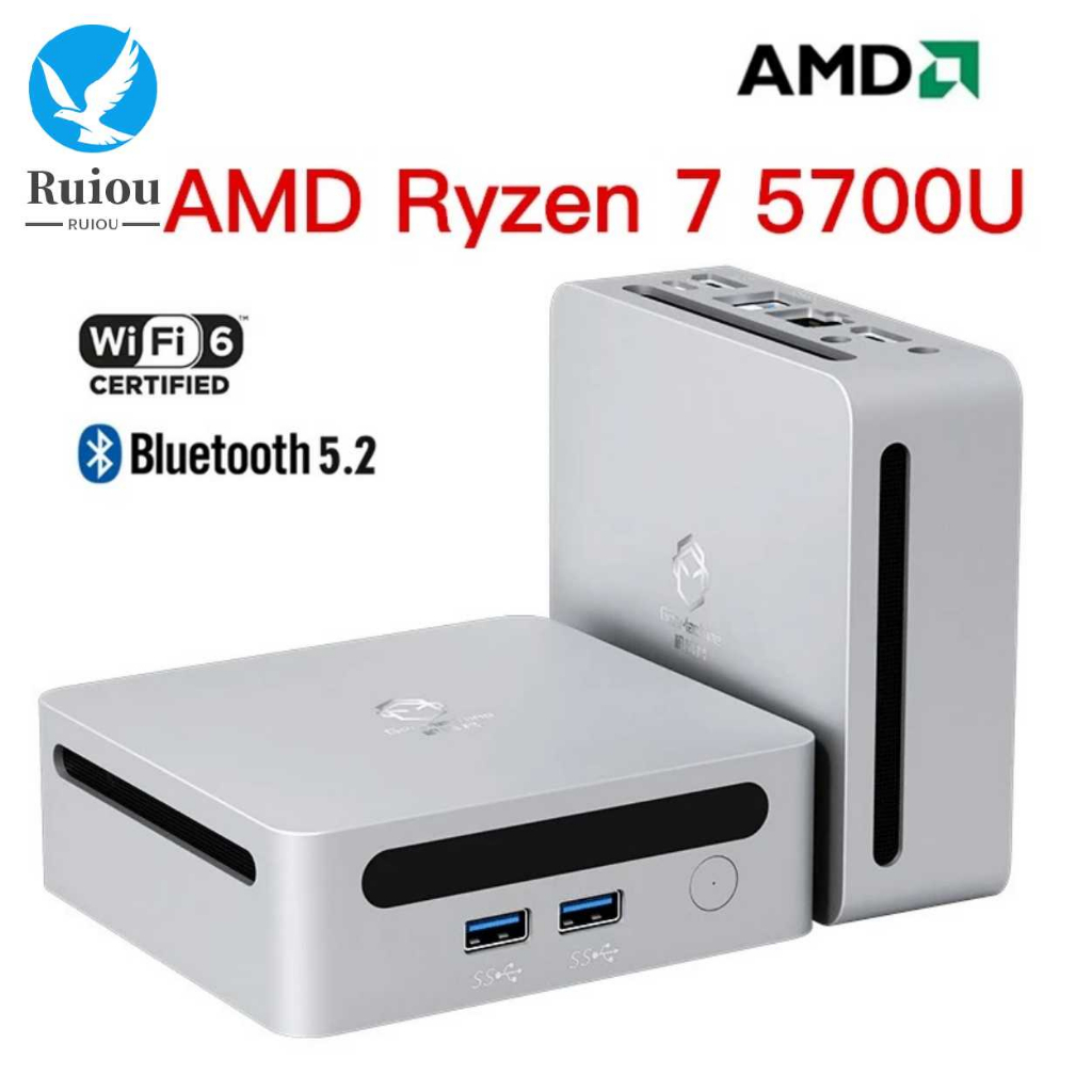 GenMachine MINI PC AMD Ryzen 7 5700U MINI PC Windows 11 Pro DDR4 16GB ...