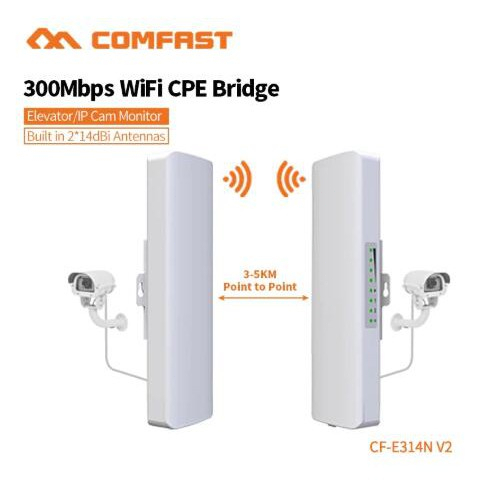 COMFAST CF-E314NV2 300Mbps 2.4GHz Outdoor Mini Wireless AP Bridge WIFI ...