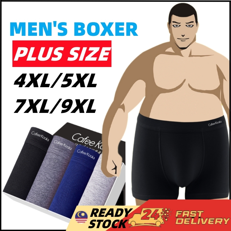 raya 2024 1-4 pack Plus Size men's cotton boxer oversize underwear man ...