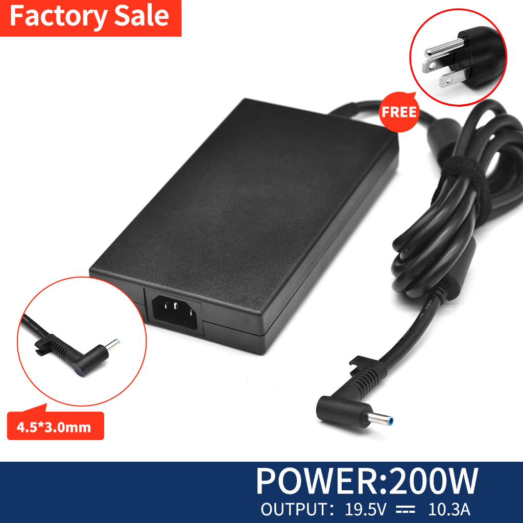 Laptop Charger for HP 200W 19.5V 10.3A AC Power Adapter Gaming Laptop 4 ...