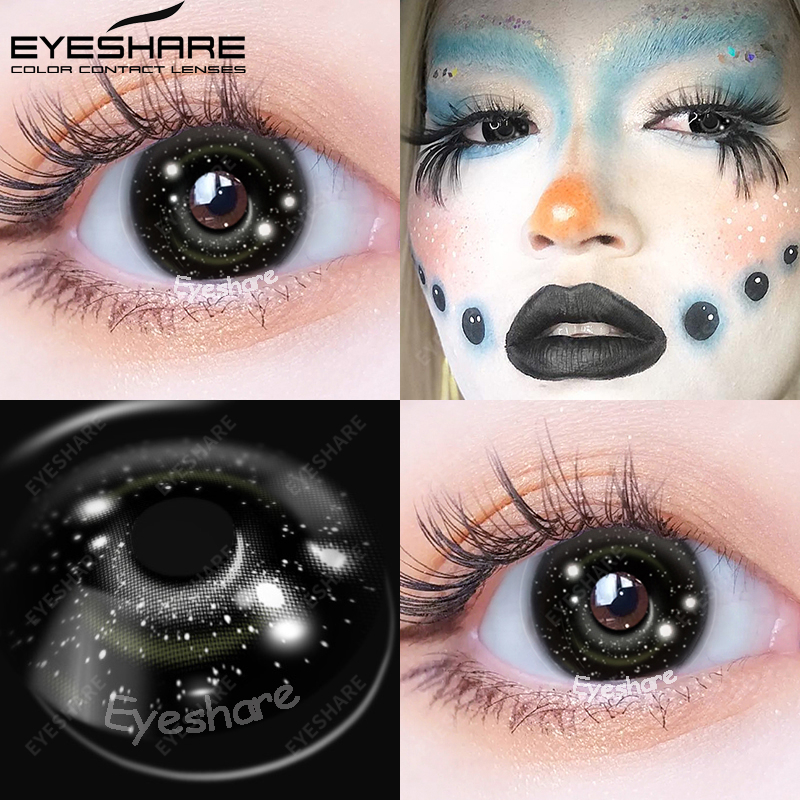 EYESHARE 2pcs/pair Contact Lenses for Cosplay Halloween Blind Contact ...