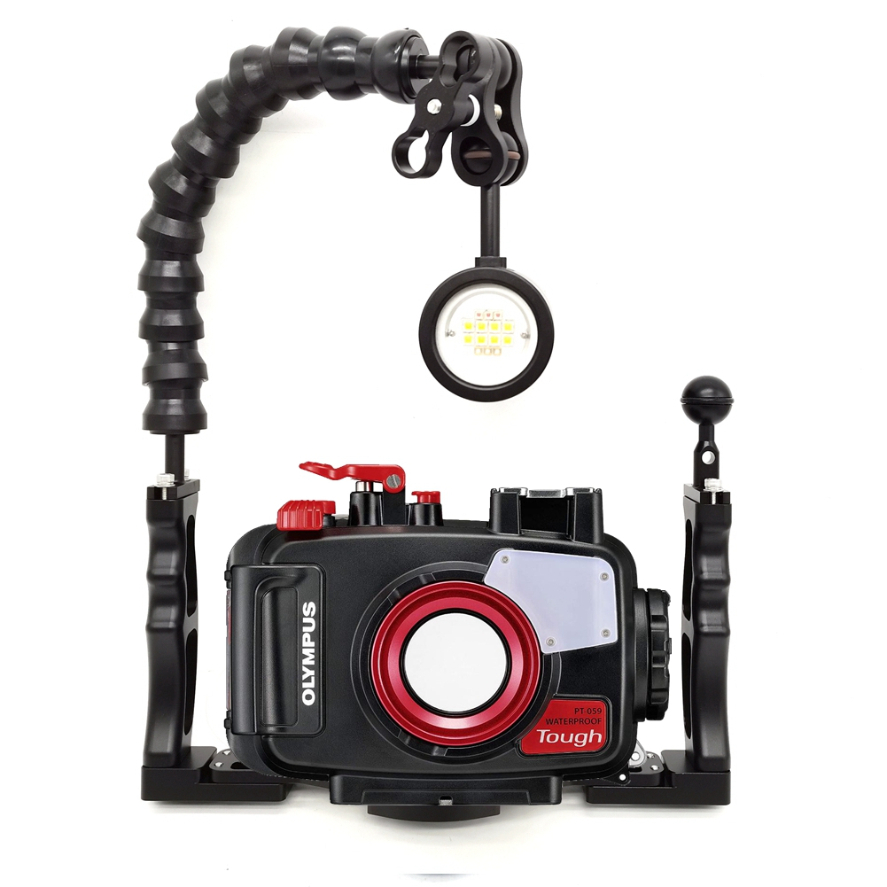 Underwater Camera Housing Tray Handle Grip T mount Flex Arm for Diving ...