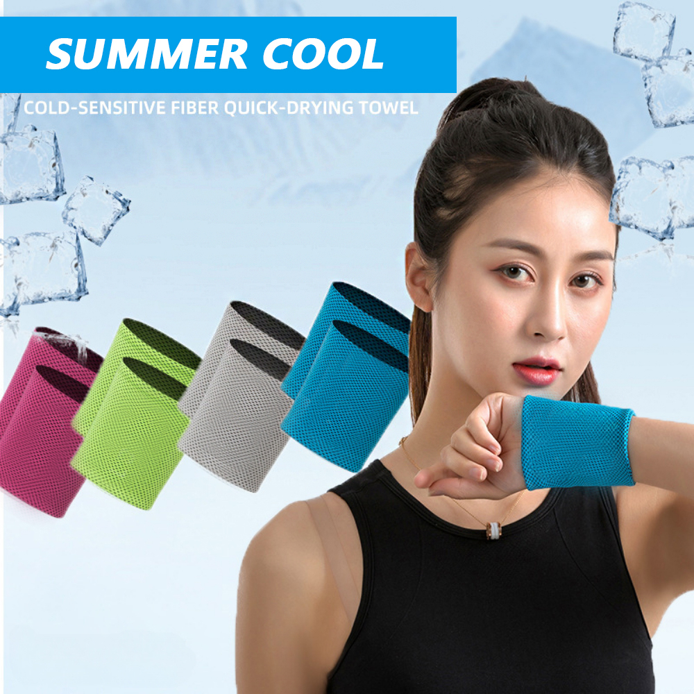 Summer Cool Wrist Band Universal Outdoor Sports Quick Drying Sweat ...