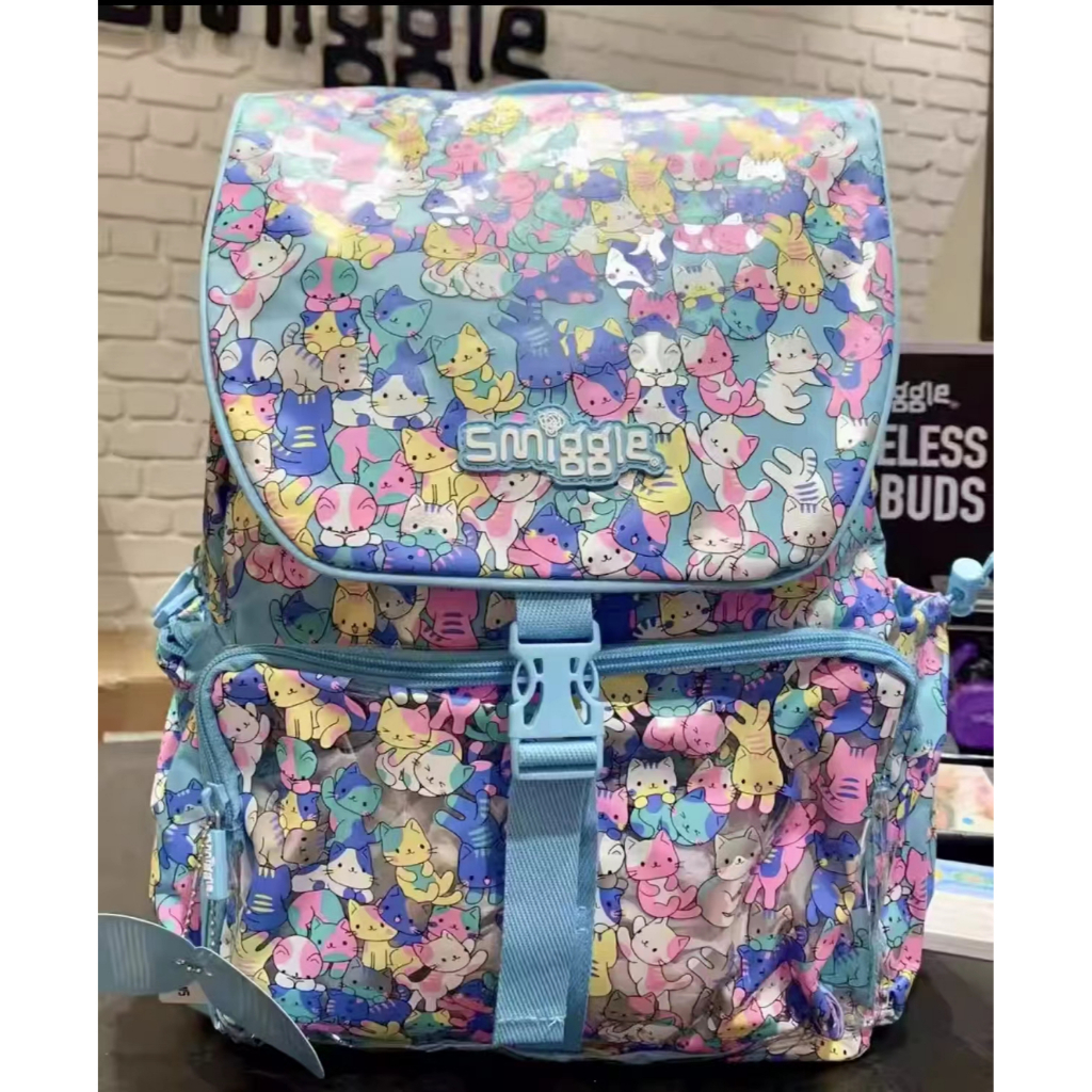 Smiggle Bag Backpack Chelsea Glee Large backpack Cat Schoolbag | Shopee ...