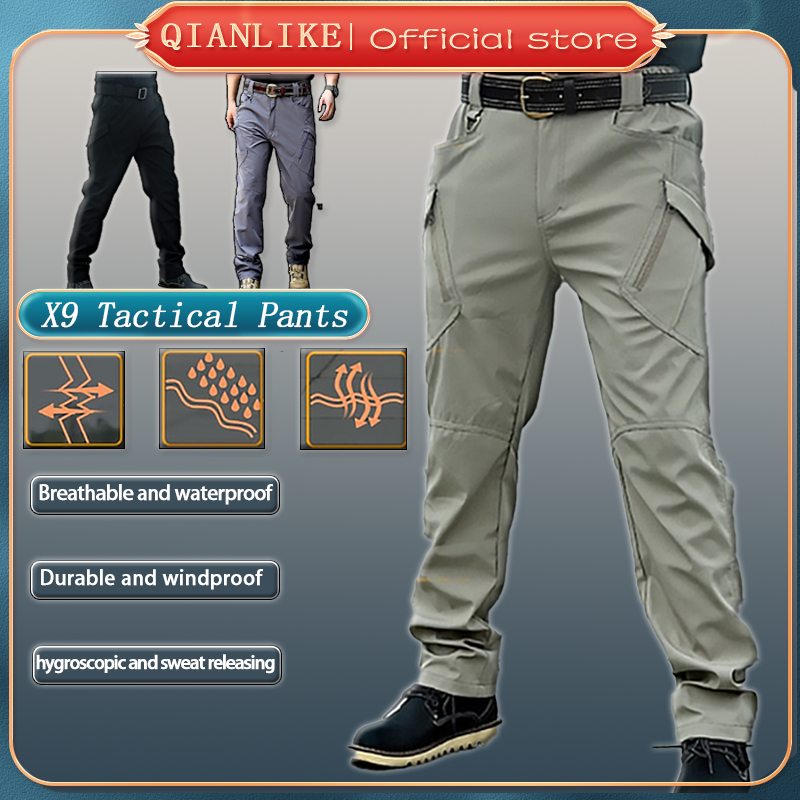 【Local Delivery】IX9 Stretchable Tactical Pants for Men & Women Multi ...