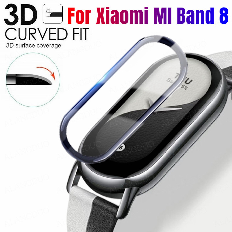 3D Curved Edge Soft Protective Film Smartband Cover For Xiaomi Mi Band 8 Smart Miband Wristband ...