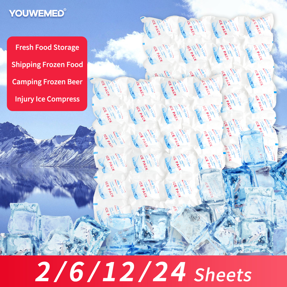 Gel Ice Bag Reusable Ice Pack Sheet 4X6 Ice Bag Food Fresh Cooler ...