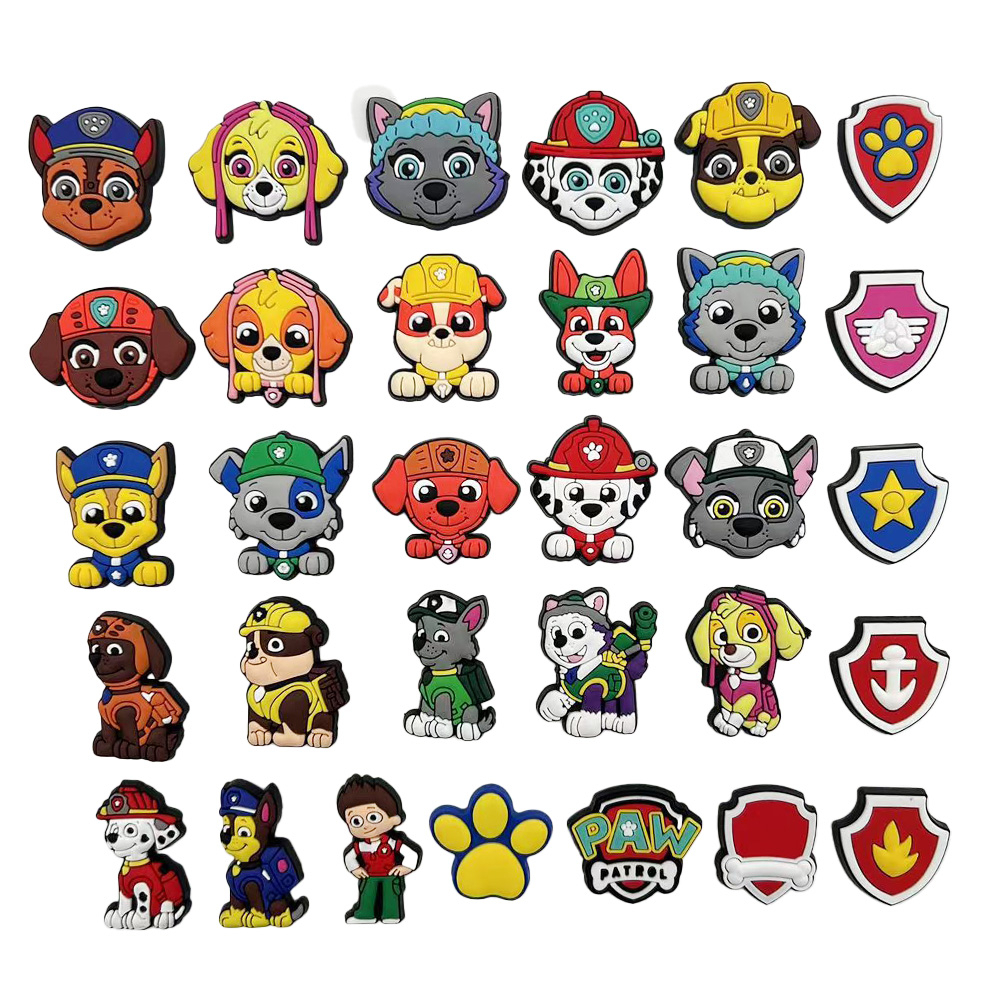1pcs PAW Patrol Charms Sandals Pendant Button Original Shoe Clog Pins ...