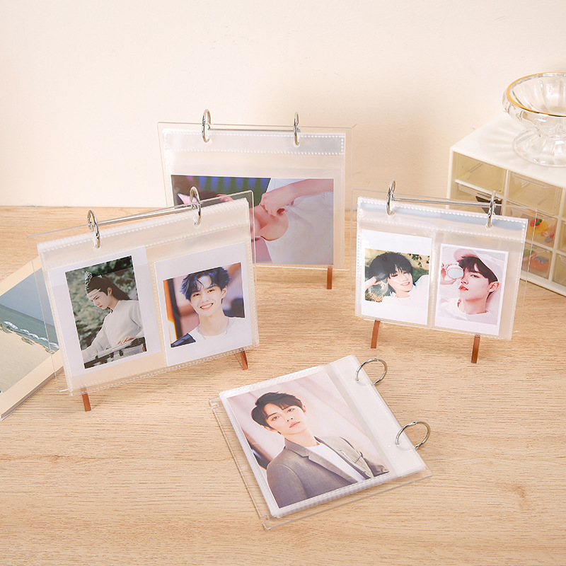 3-6inch Acrylic Desktop Photo Album Instax Mini Album 2R 3R 4R Postcard ...
