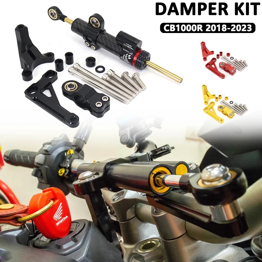 CNC Steering Dampers Motorcycle Stabilize Damper Bracket Mounting Kit ...