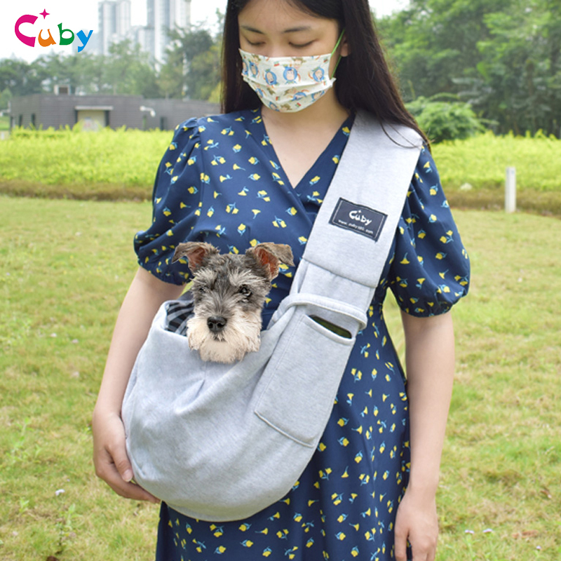 CUBY Dog Carrier Hands Free Reversible Pet Papoose Bag Soft Pouch and ...