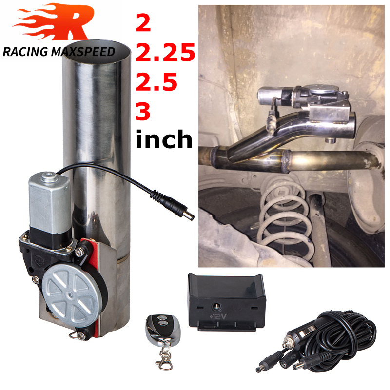 Universal 2/2.25/2.5/3 Inch Electric Exhaust Straight Pipe Valve ...