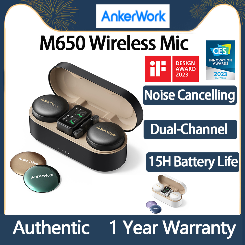 Original Anker AnkerWork M650 Wireless Microphone Bluetooth Type C ...