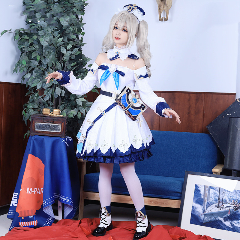 【Ready Stock】Genshin Impact Barbara Cosplay Costume Wig Full Set ...