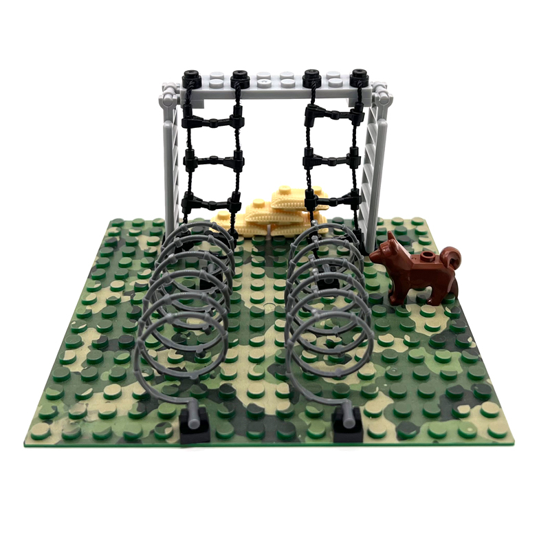 WW2 Military Soldier Training Scene Cannon Climbing Ladder Roadblock ...