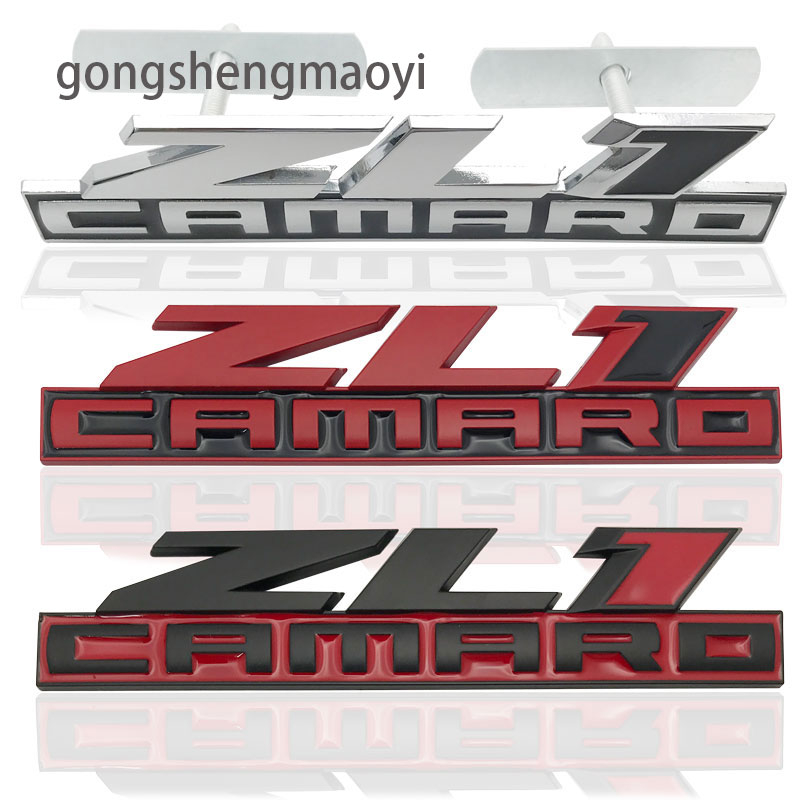 3D Metal ZL1 CAMARO Logo Car Emblem Sticker Decals Front Hood Grill ...