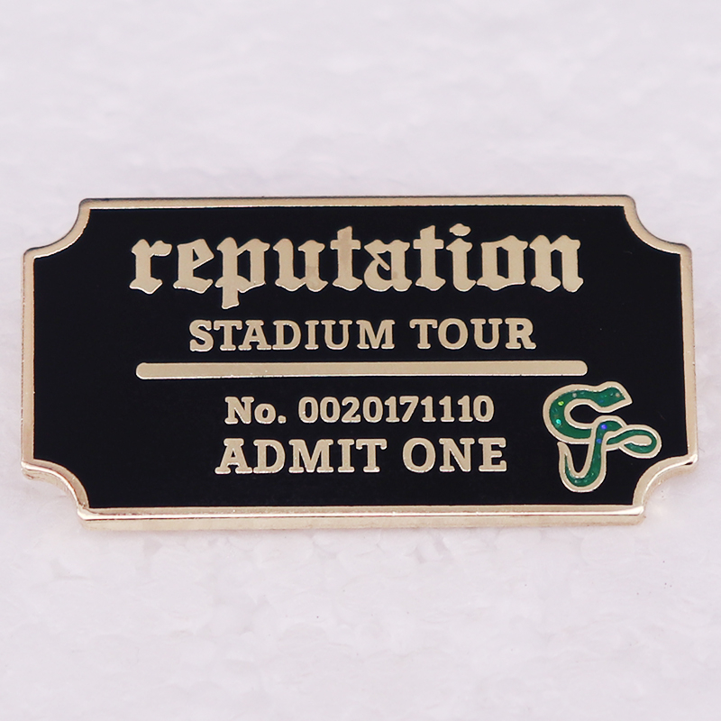 swiftie music album Reputation admit one ticket badge hard enamel pin ...