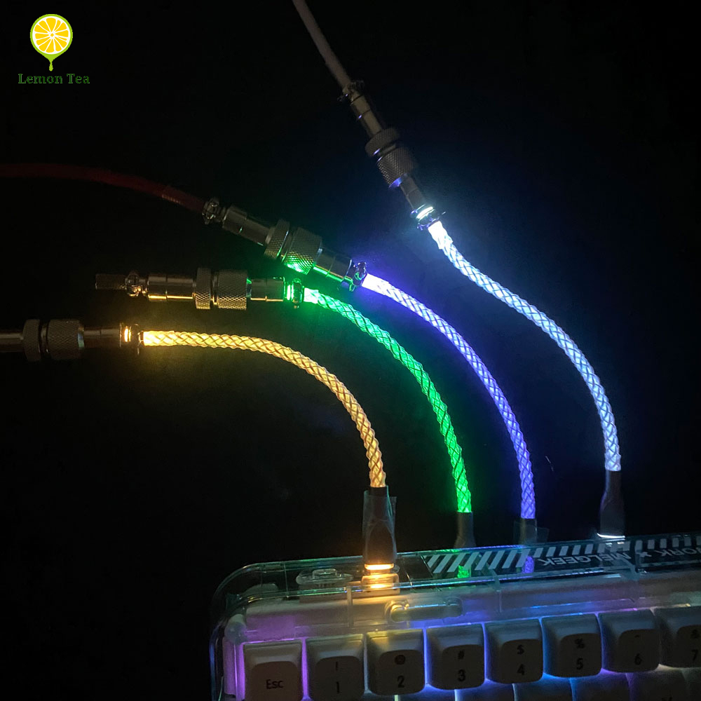 [In stock] RGB luminous gradient aviation plug cable customized ...