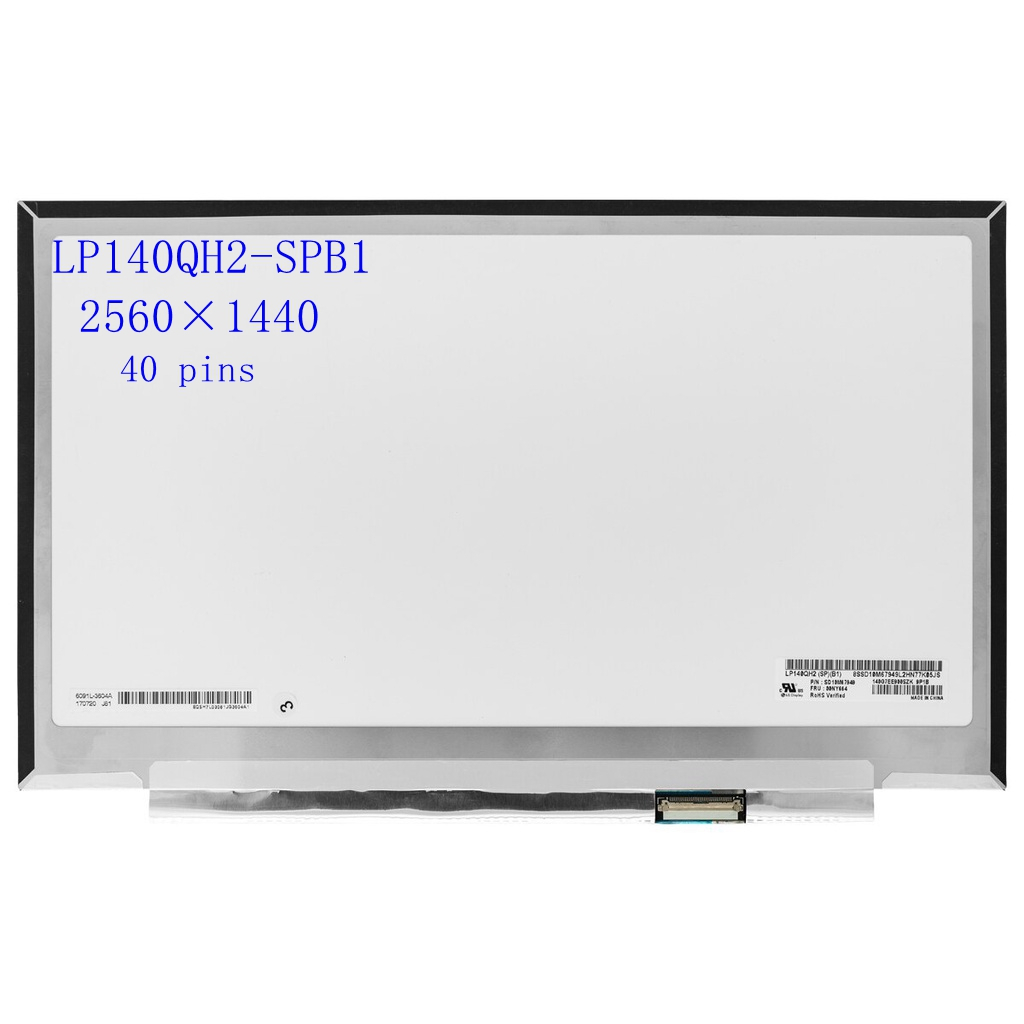 14.0"inch Laptop LCD Screen LP140QH2-SPB1 SPD1 For Lenovo ThinkPad X1 ...
