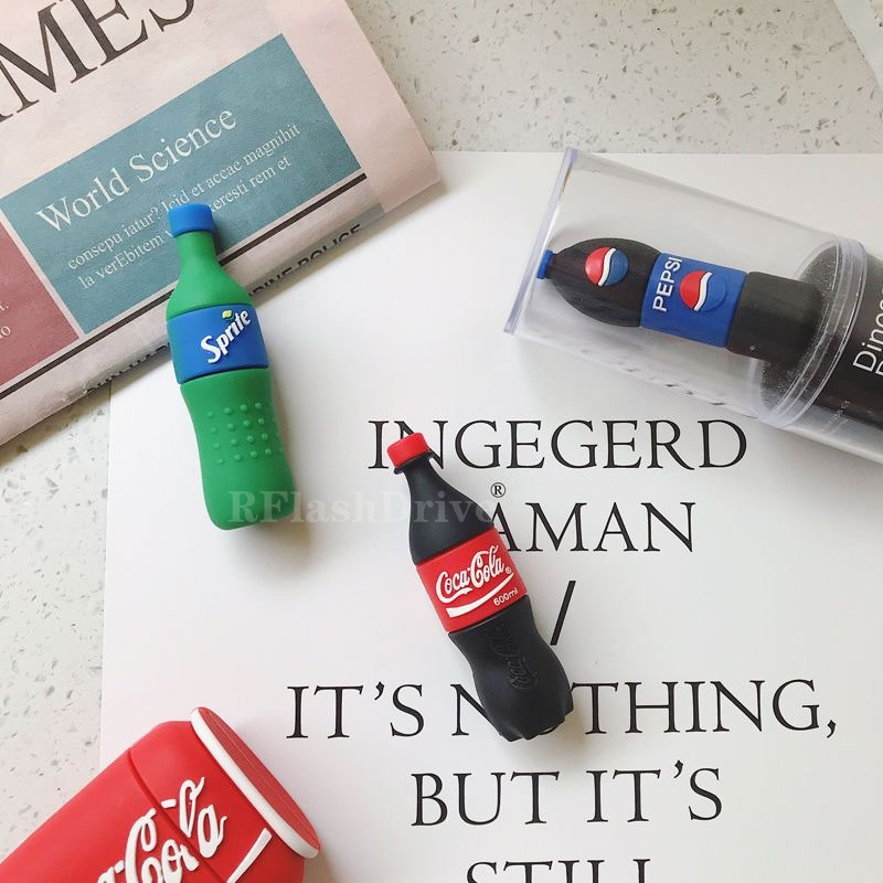 Silicone Pepsi Coke Coca Cola Sprite USB2.0 High-speed Flash Drive USB ...
