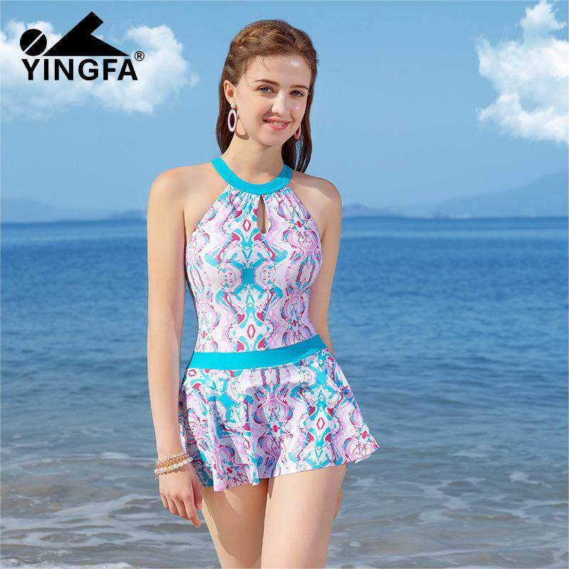 YINGFA Swim Dress Padded Fashion Korean Bathing Suit Women Swimming ...