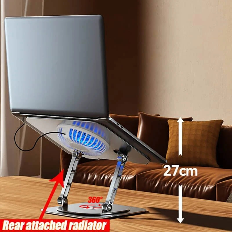 Laptop Stand Desk Riser 360 Rotation Multi-Angle Height Adjustable ...