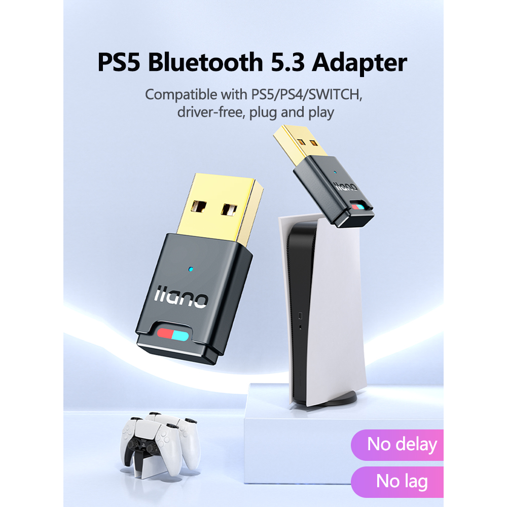LLANO USB Bluetooth 5.3 Adapter for Switch/PS5/PS4 - Receiver ...