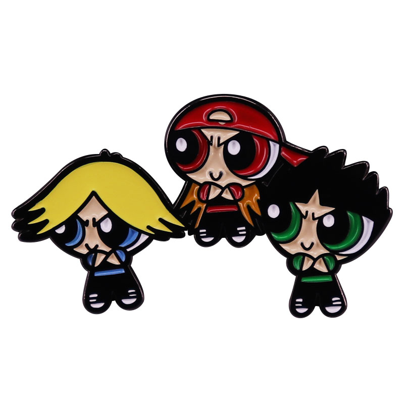 Rowdyruff Boys Enamel Pin Butch Boomer Brick Badge Powerpuff Girls ...