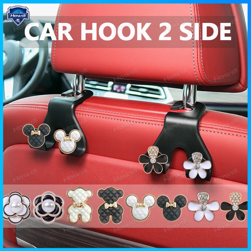 Fashion Double Head Hooks Upgrade Car Rear Seat Hanging Holder Interior ...