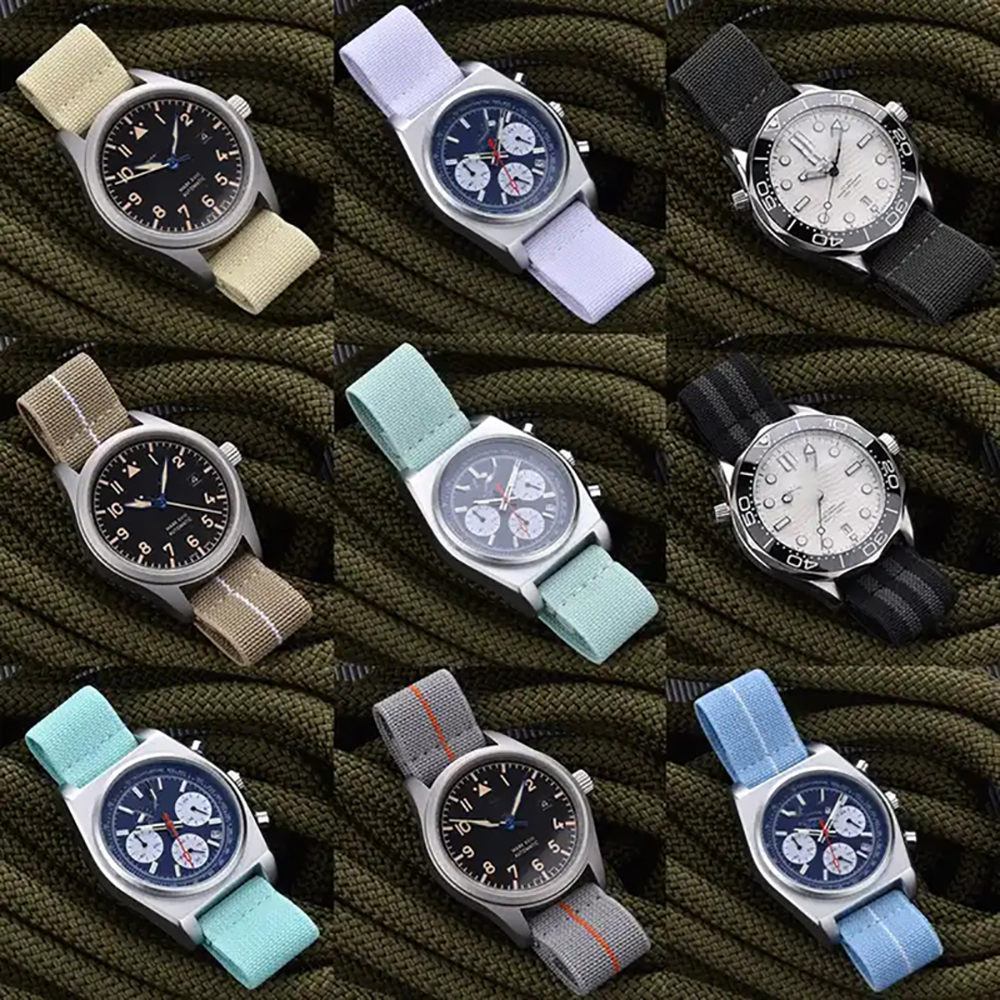 New Design Parachute Bag Elastic Nylon Quick Release Watch Strap 18mm ...