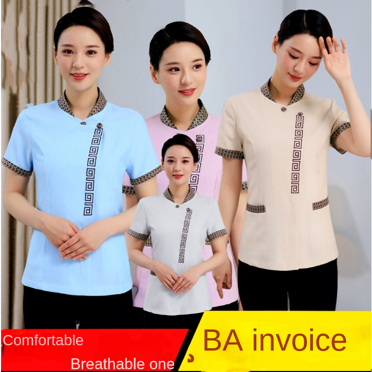 Ready Stock Hotel staff uniform short-sleeved breathable not stuffy ...