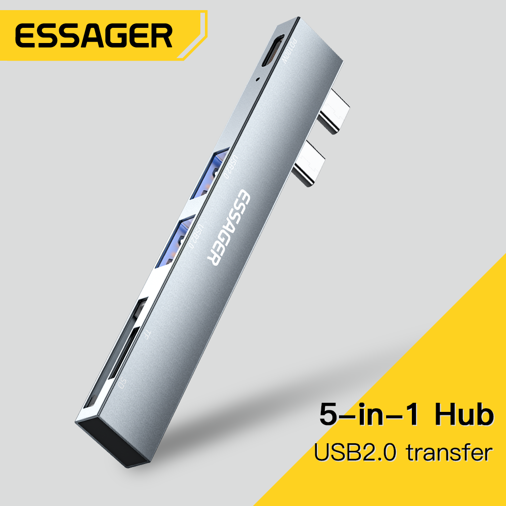 Essager 5 In 1 Hub Dual Type C Interface Converted | Shopee Philippines