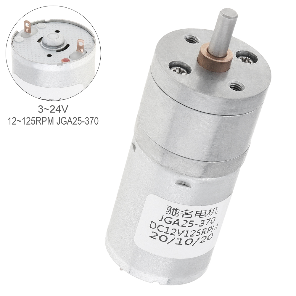 JGA25-370 DC Motor 3-24V High Torque Gear Reducer Electric Motor Geared Motor | Shopee Philippines