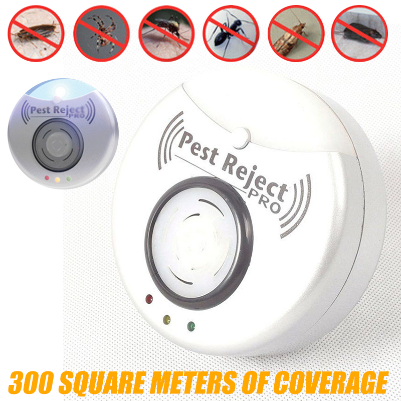 Pest Reject Pro Ultrasonic Repeller Home Bed Bug Mites Roaches Spider ...