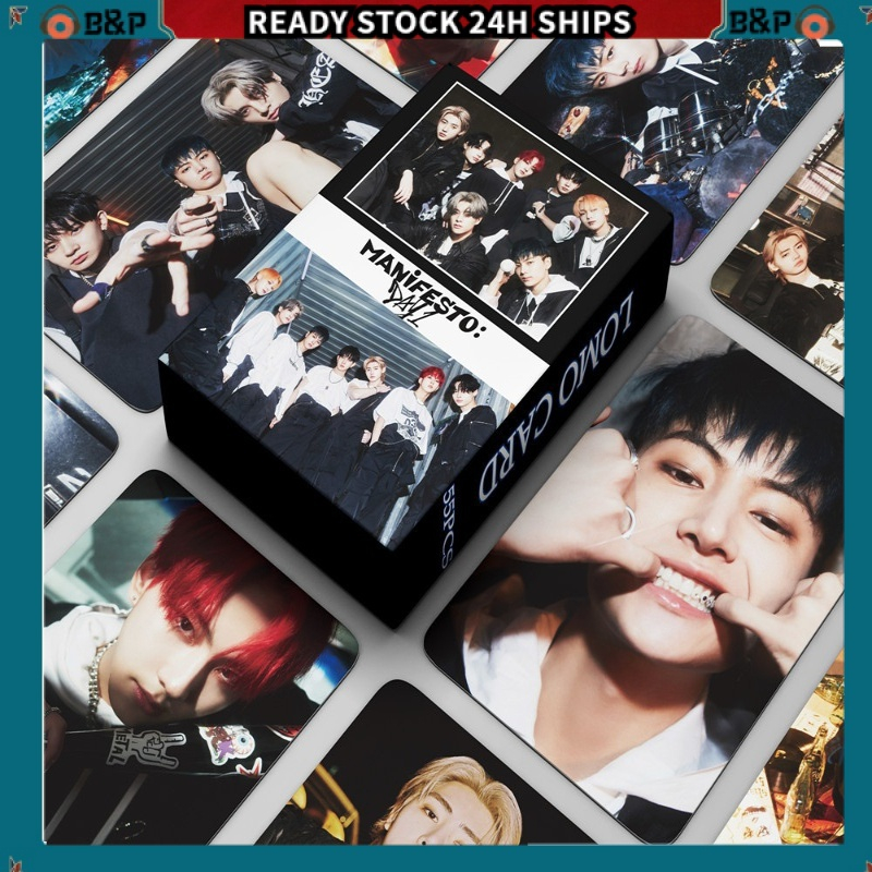 B&P 55pcs/box enhypen photocard manifesto day 1 photocard manifesto day 2 manifesto day 3 lomo ...