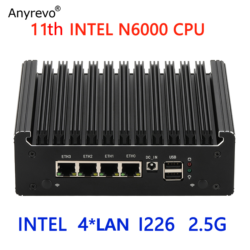 2.5G Soft Router support pfsense Intel Pentium N6000 MINI PC 4x Intel ...