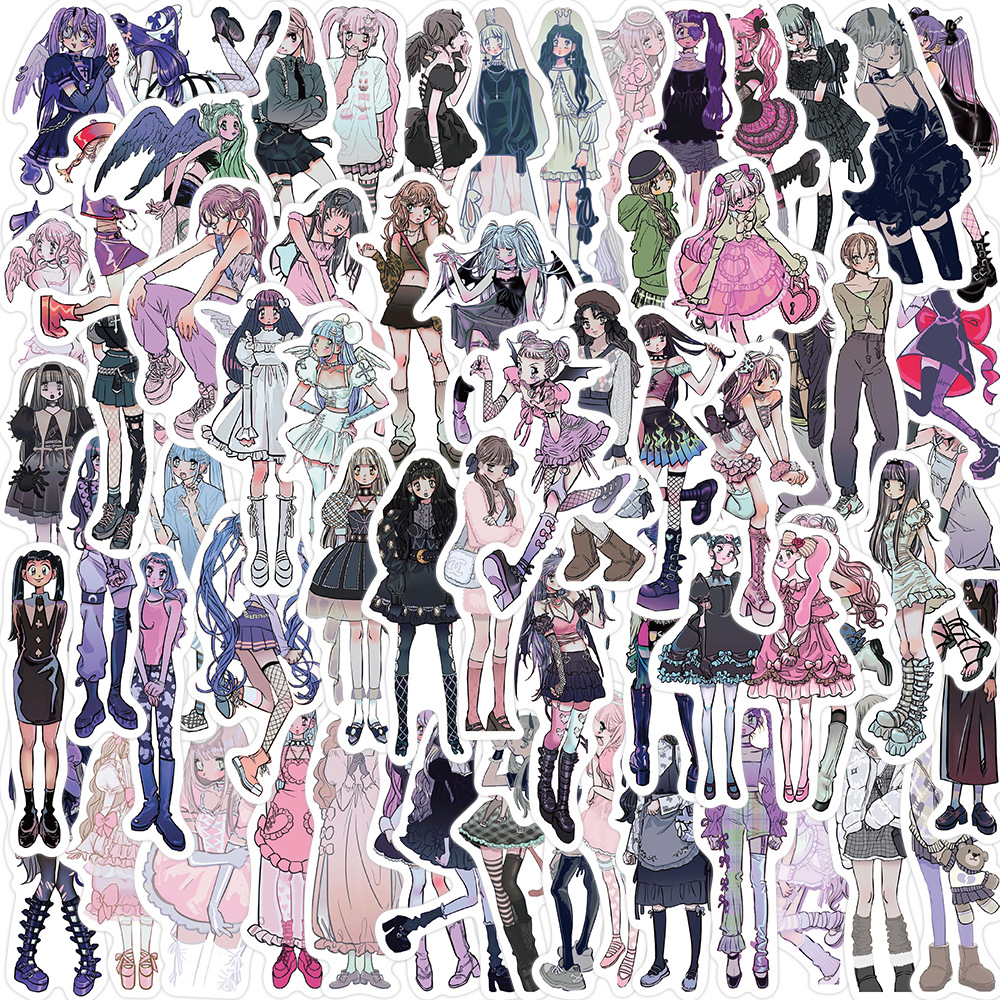 63PCS Fashion Kawaii Y2K Domi Girl Stickers DIY Scrapbooking Journal ...