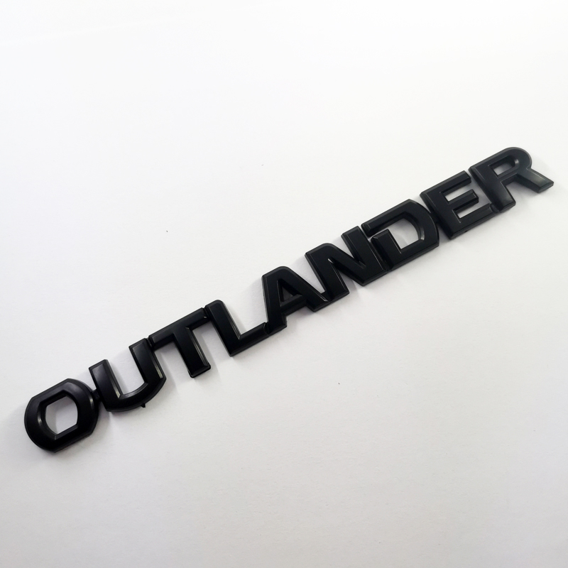 1 x ABS Black OUTLANDER Letter Logo Car Auto Rear Trunk Emblem Badge ...