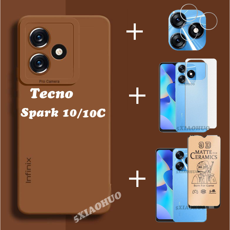4in1 Silicone Soft Case Tecno Spark 10C Phone Case Shockproof Tecno ...