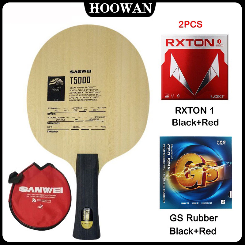 Genuine SANWEI T5000 CARBON Table Tennis Racket Blade (5+2 Carbon)+Loki ...