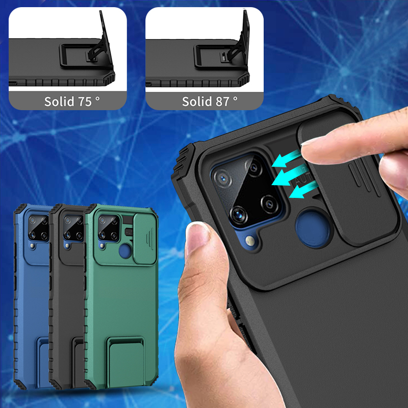 For Realme C12 C25S C25 Hard Phone Case Push Window Protection Camera ...
